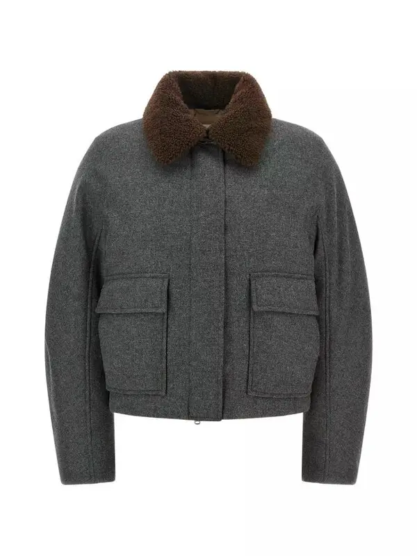 Brunello Cucinelli Shearling-collar Cropped Jacket
