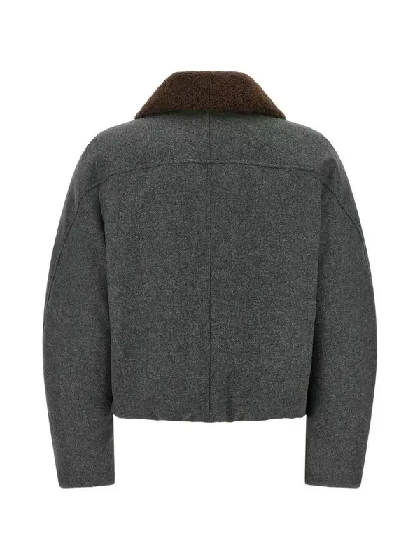 Brunello Cucinelli Shearling-collar Cropped Jacket