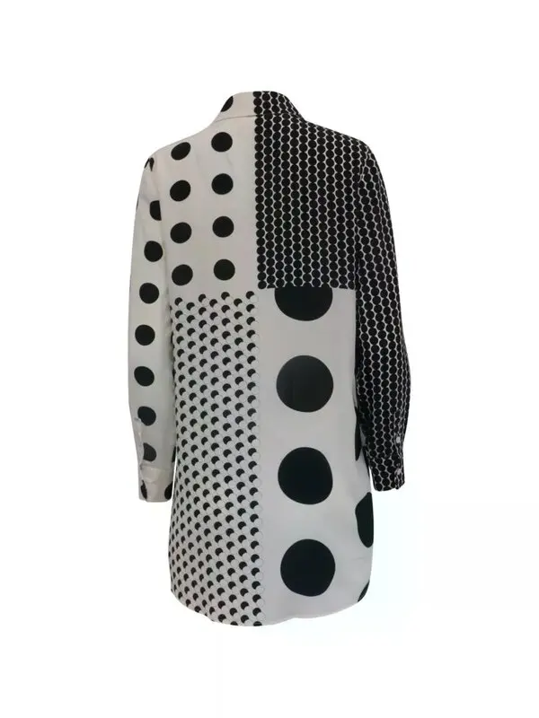 Sportmax Polka-dot Silk Shirt Dress