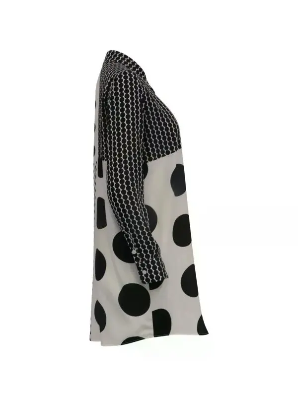 Sportmax Polka-dot Silk Shirt Dress