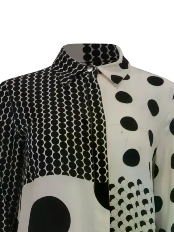 Sportmax Polka-dot Silk Shirt Dress