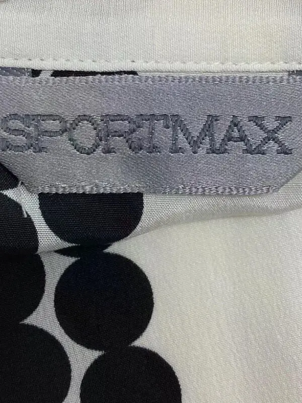 Sportmax Polka-dot Silk Shirt Dress