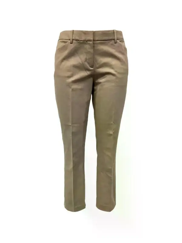 Theory Beige Cropped Trousers - Neutrals