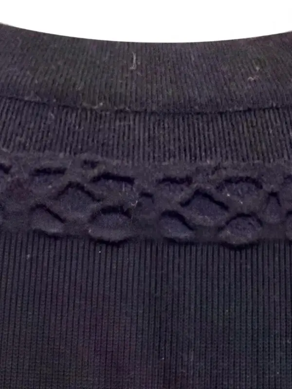 Alaïa Long-sleeve Mini Dress With Woven Detail