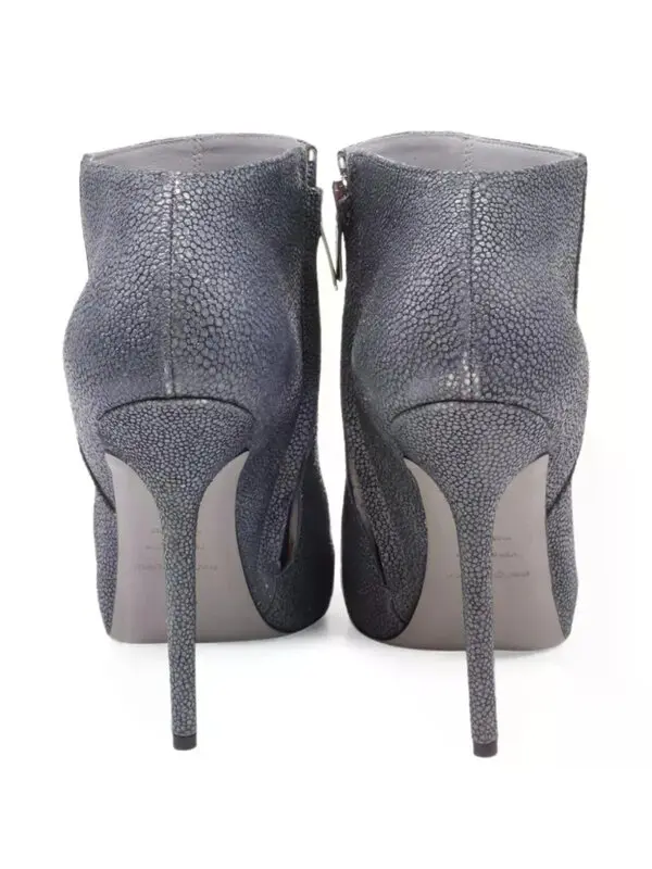 SERGIO ROSSI Shagreen-effect Ankle Boots