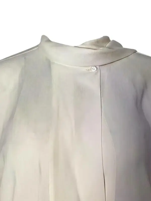 Victoria Beckham Scarf Neck Long Sleeve Blouse