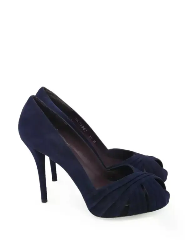 STUART WEITZMAN Peep-toe Suede Pumps