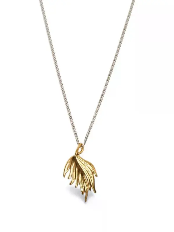 JIL SANDER Leaf Pendant Necklace
