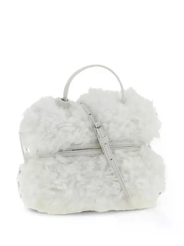 Moschino Shearling Tote Bag - White