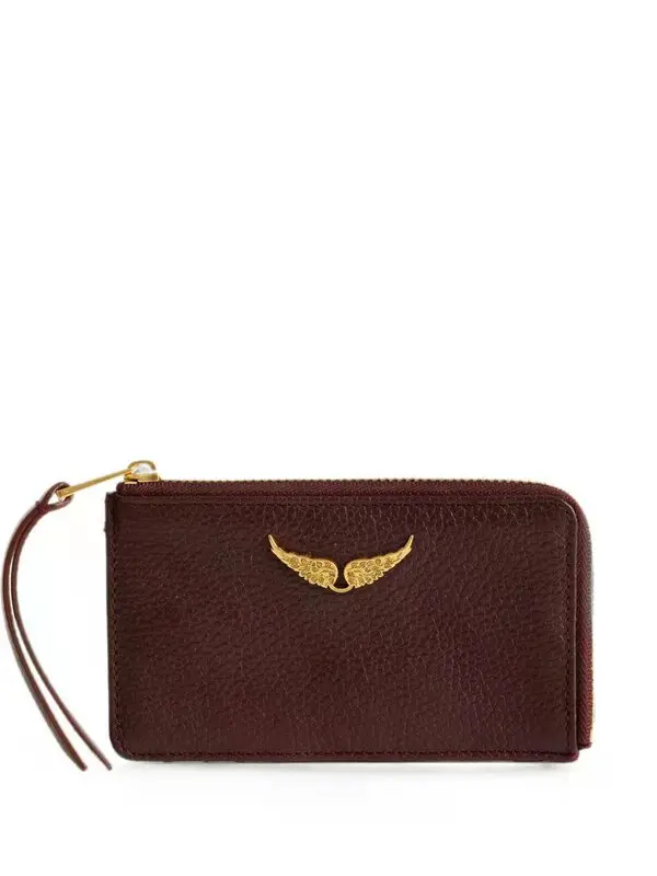 Zadig&Voltaire Grained-leather Card Holder - Brown