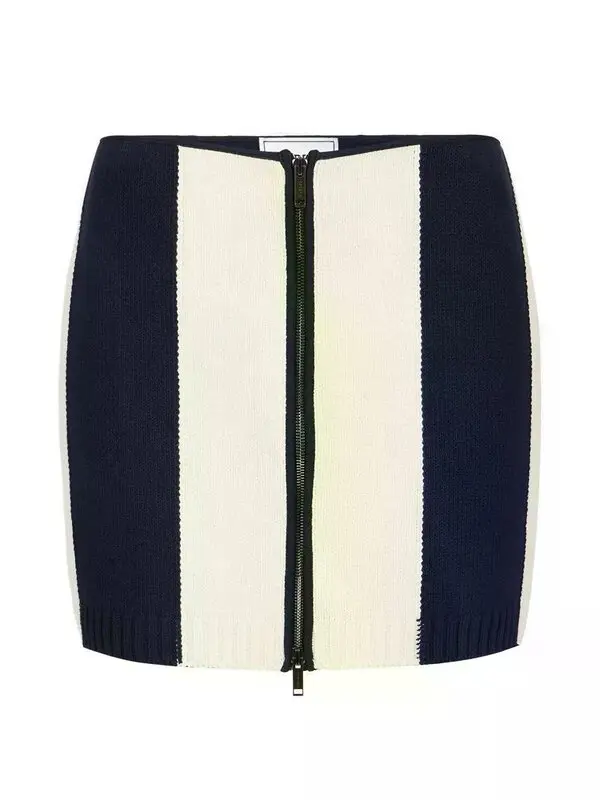 Iceberg Striped Zip-front Mini Skirt