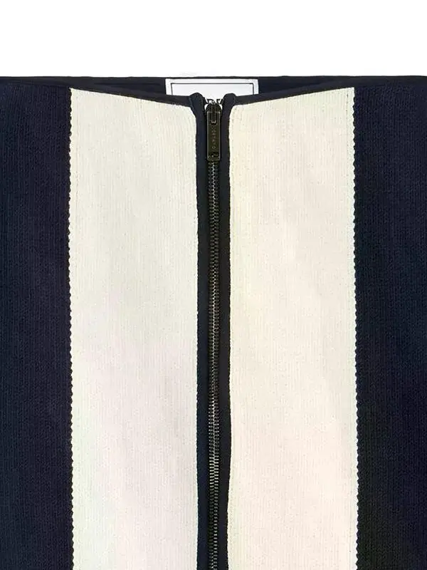 Iceberg Striped Zip-front Mini Skirt