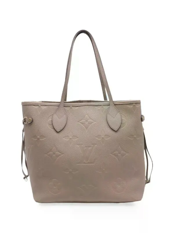 LOUIS VUITTON 2010s Monogram Empreinte Neverfull Mm Tote Bag - Neutrals
