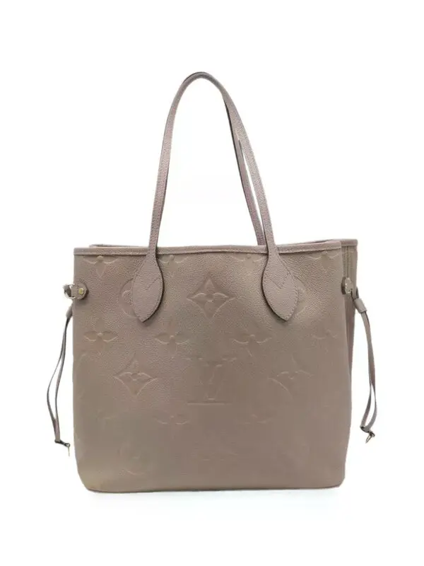 LOUIS VUITTON Monogram Empreinte Neverfull Mm Tote Bag - Neutrals