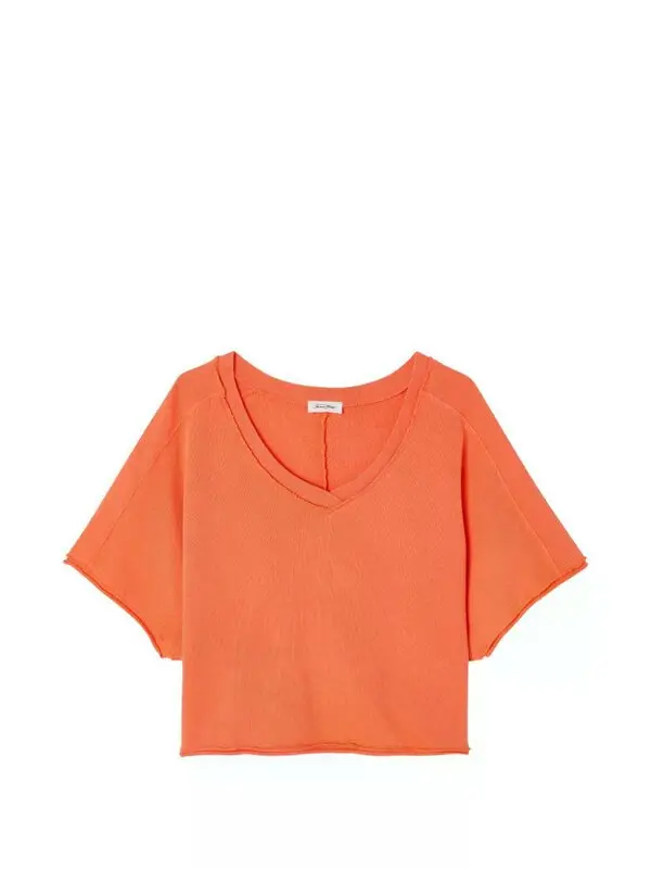 American Vintage Vibtown Raw-edge T-shirt - Orange
