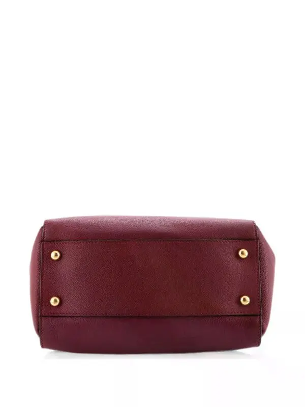 Burberry Buckle Leather Medium Tote Bag