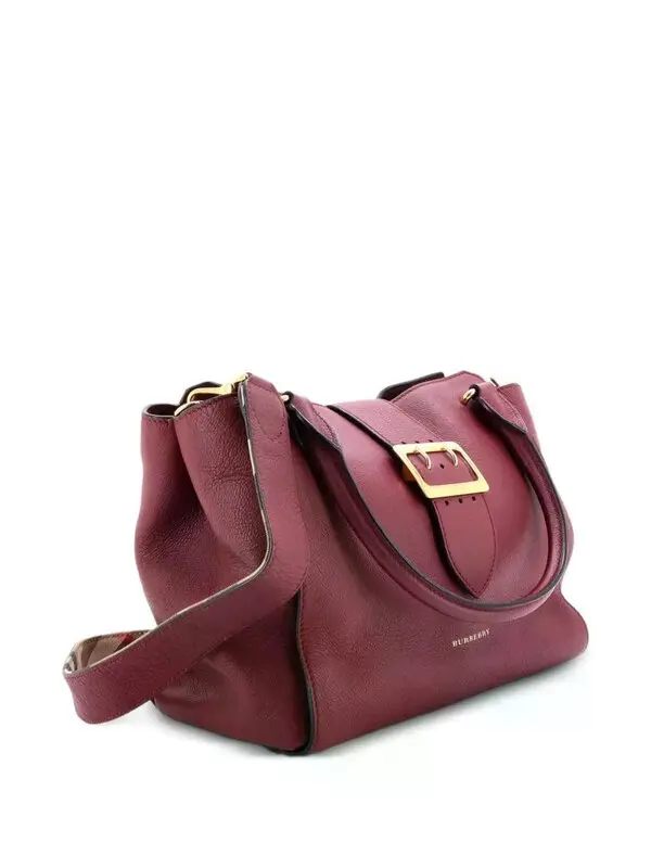 Burberry Buckle Leather Medium Tote Bag