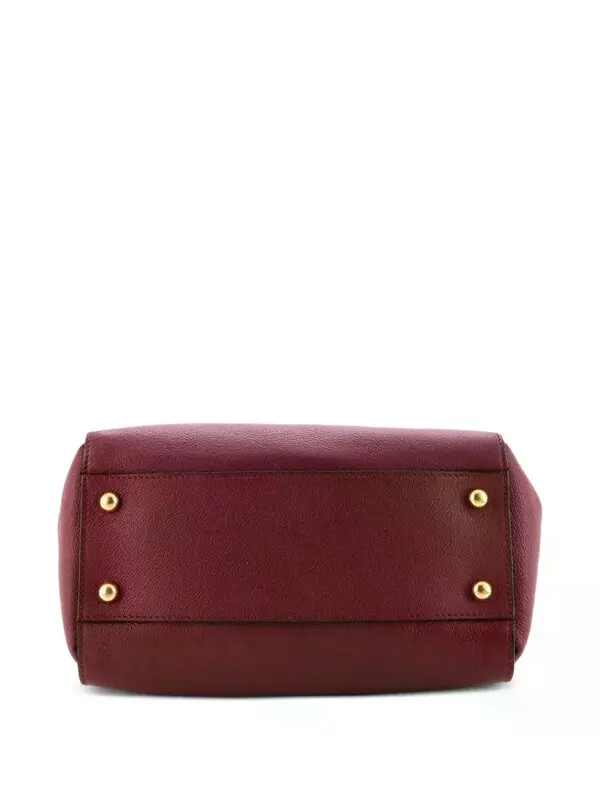 Burberry Buckle Leather Medium Tote Bag