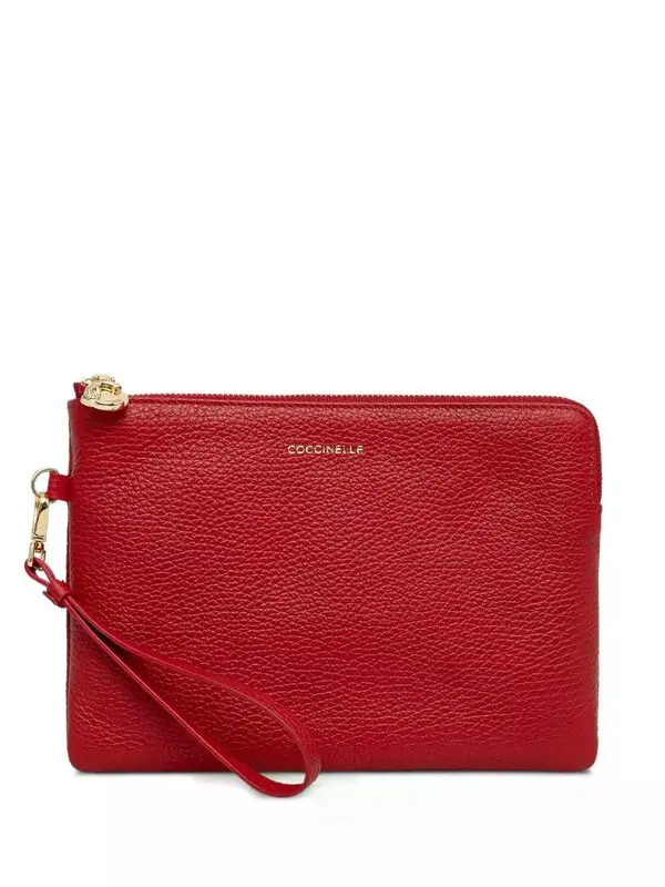 COCCINELLE C-me Softy Leather Clutch Bag - Red