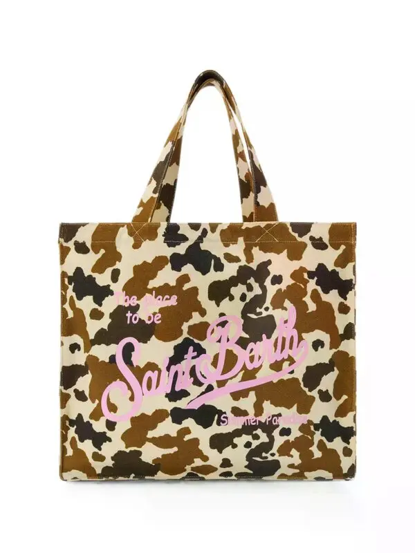 MC2 SAINT BARTH Essential Cow-print Tote Bag - Neutrals