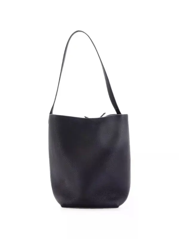 THE ROW Medium Leather Shoulder Bag - Black