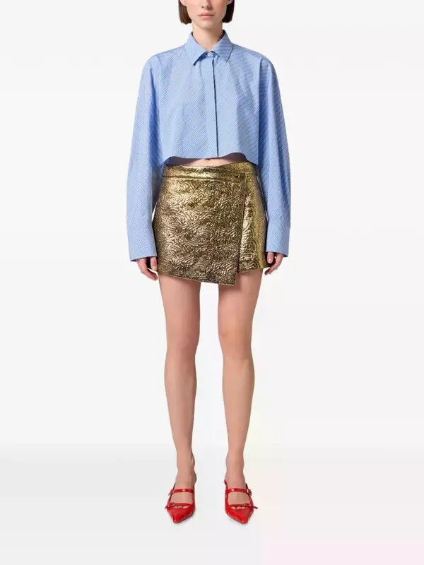 MSGM Brocade-effect Wrap Shorts