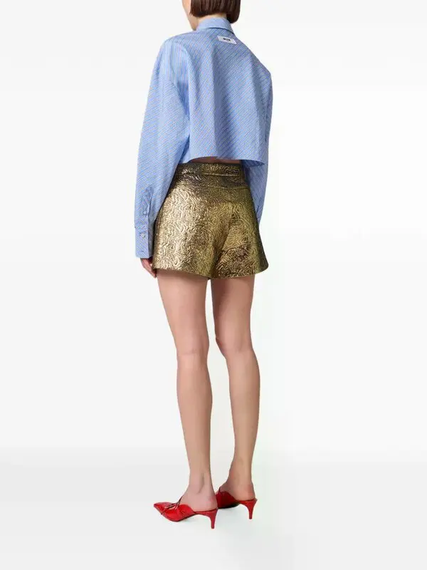MSGM Brocade-effect Wrap Shorts