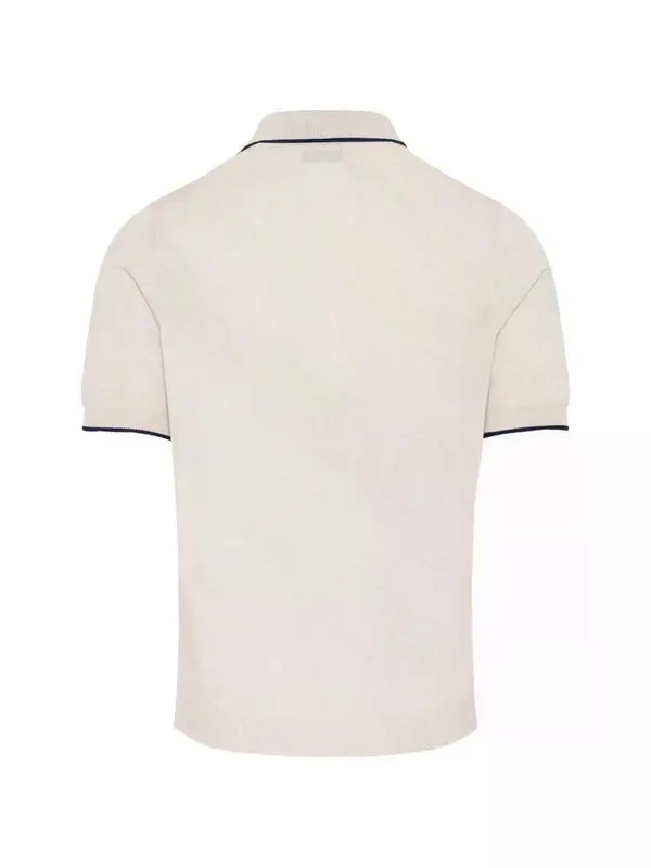GRAN SASSO Contrast-trim Knitted Polo Shirt - Neutrals