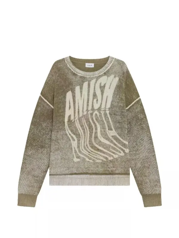 AMISH SUPPLIES Logo-print Drop-shoulder Sweater