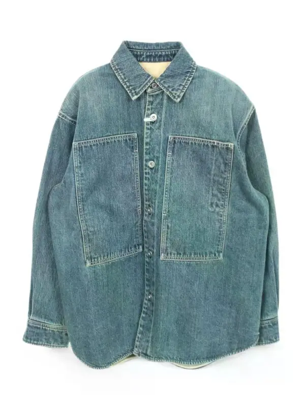 JIL SANDER 2010s Oversized Denim Shirt - Blue