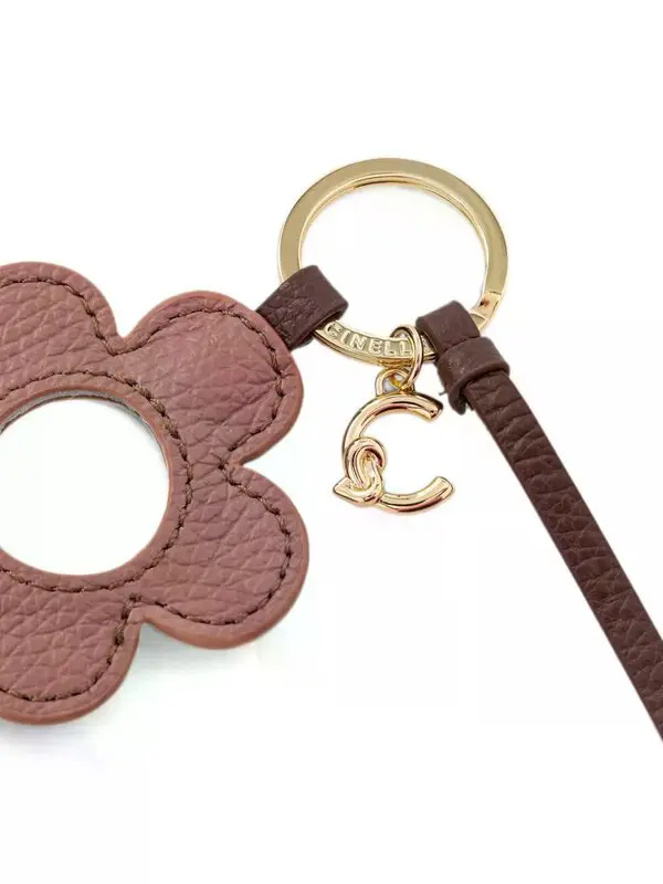 COCCINELLE Flower Motif Mirror Keyring
