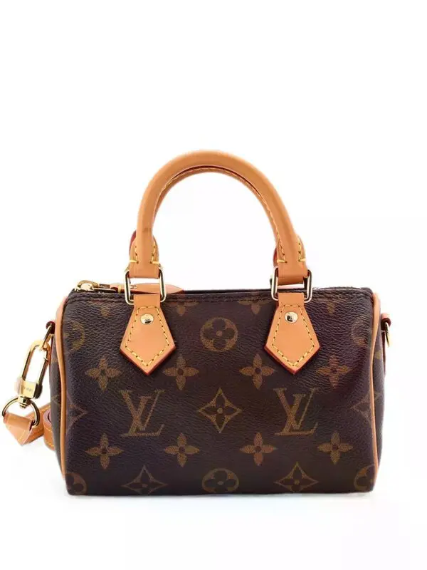 LOUIS VUITTON Speedy Bandouliere Nm Monogram Canvas Nano Crossbody Bag - Brown