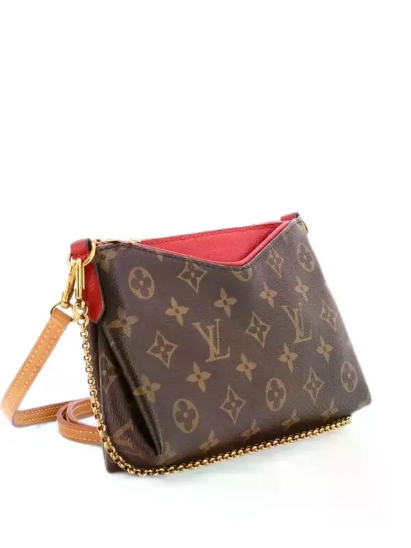 LOUIS VUITTON Monogram Canvas Pallas Clutch Bag - Brown