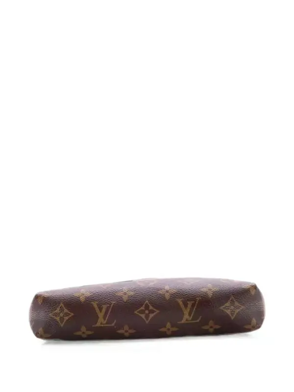 LOUIS VUITTON Monogram Canvas Pallas Clutch Bag - Brown