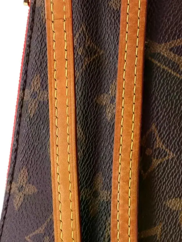 LOUIS VUITTON Monogram Canvas Pallas Clutch Bag - Brown