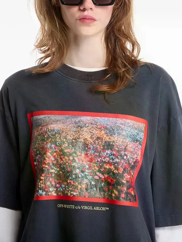 Off-White Graphic Print T-shirt - Grey