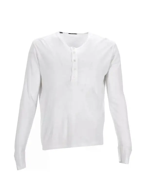 TOM FORD Ribbed Long-sleeve T-shirt - White