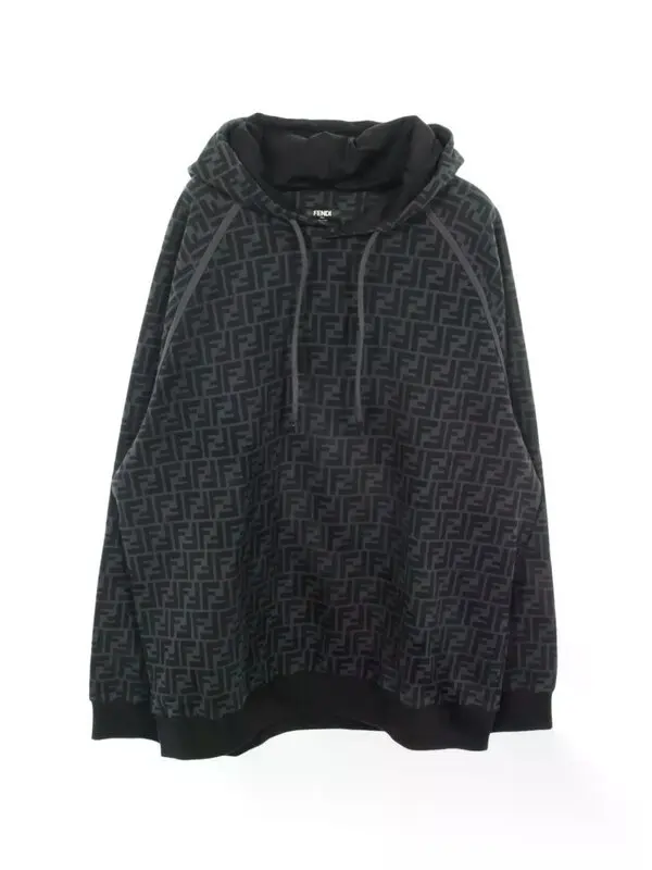 Fendi Zucca Pattern Hoodie - Grey