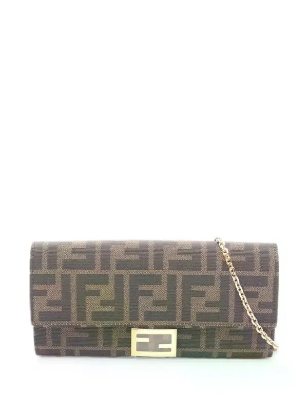 Fendi Zucca Ff Logo Print Clutch Bag