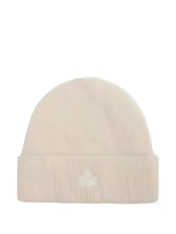 Isabel Marant Étoile Peeta Logo-patch Beanie Hat - Neutrals