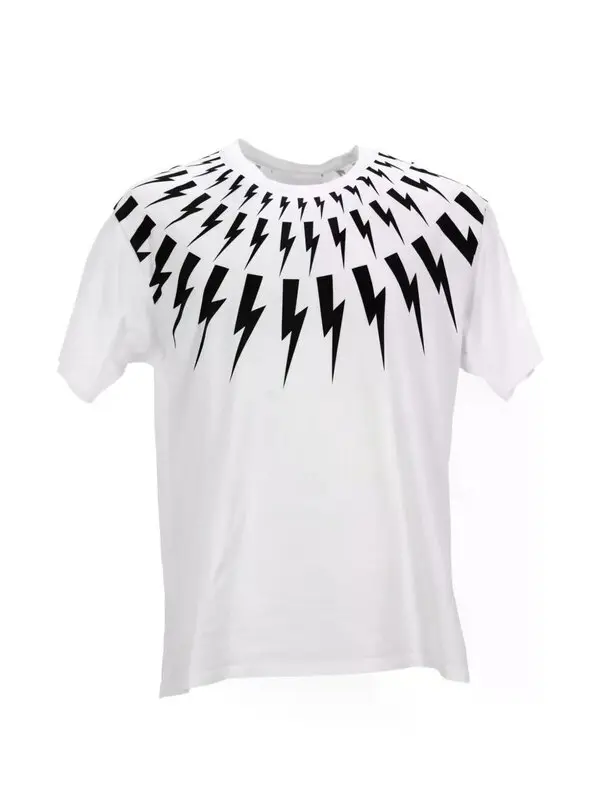 Neil Barrett Thunderbolt-print T-shirt - White