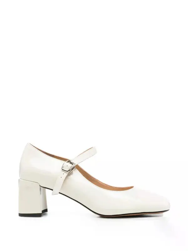 LINDA BAUMANN Mary Jane Block Heel Pumps - Neutrals