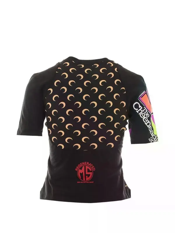 MARINE SERRE Graphic Print Moon Panel T-shirt