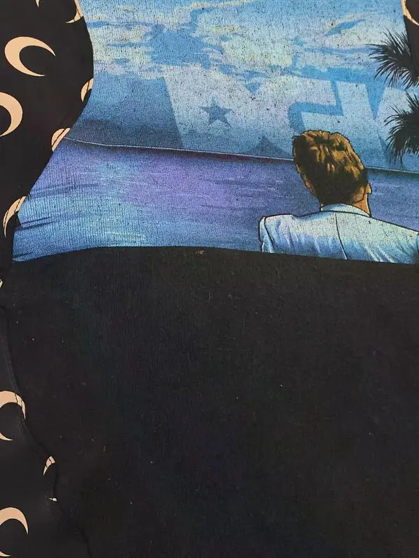 MARINE SERRE Graphic Print Moon Panel T-shirt