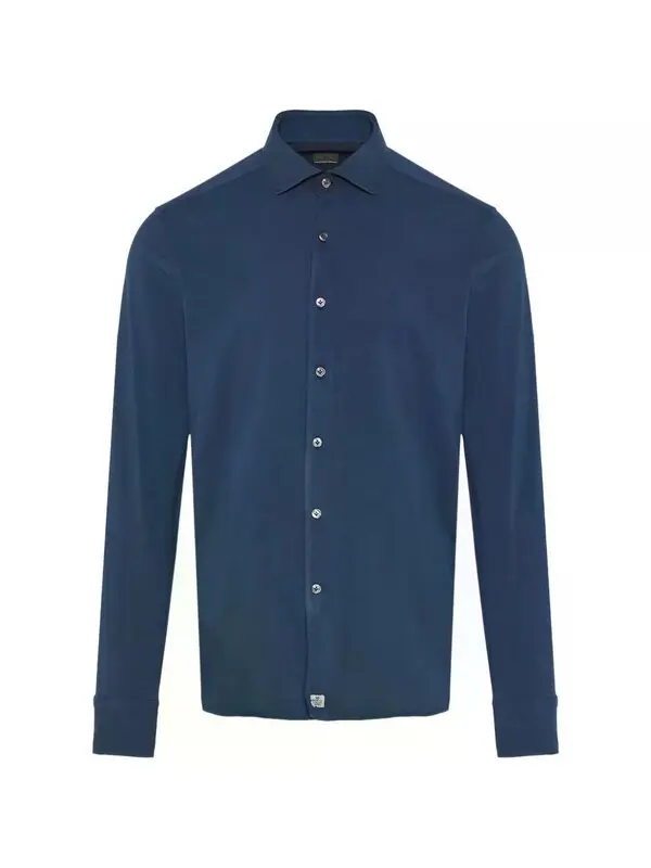 SONRISA Spread-collar Long-sleeve Shirt - Blue