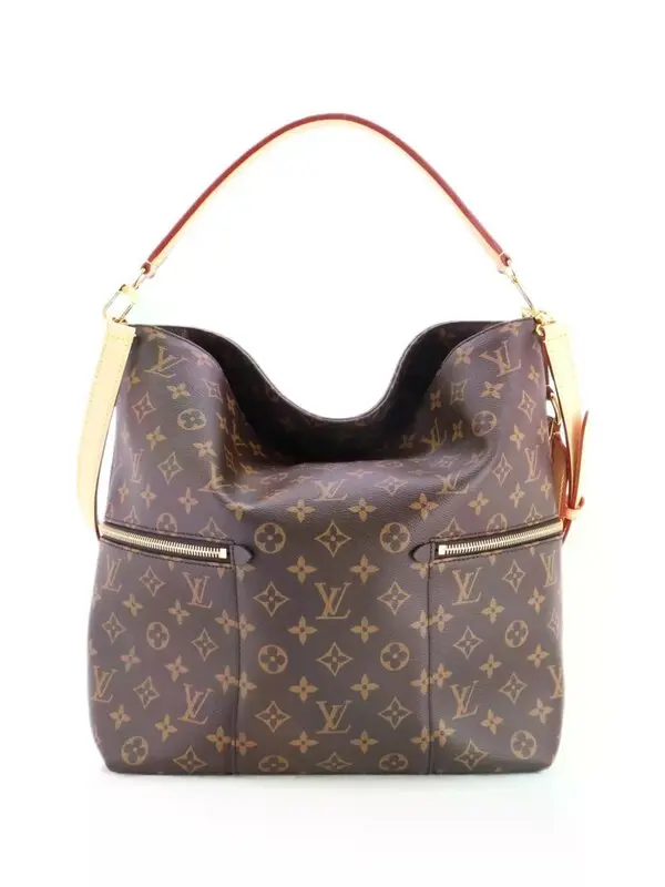LOUIS VUITTON Melie Handbag Monogram Canvas Hobo Bag - Brown