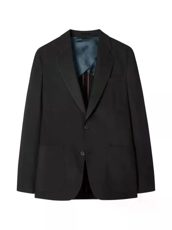 Paul Smith Single-breasted Wool Blazer - Blue
