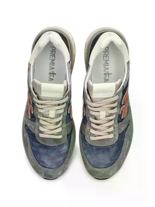 Premiata Mick Logo-patch Sneakers - Grey