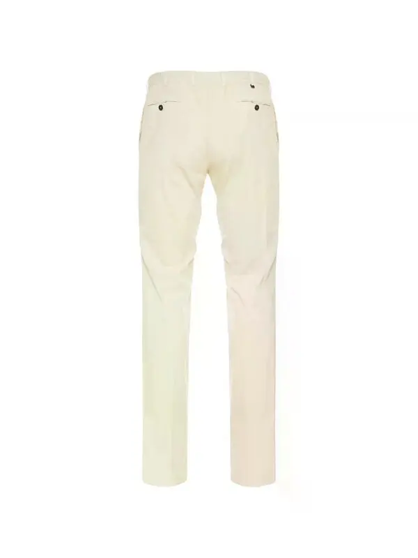PT TORINO Cream White Tapered Trousers