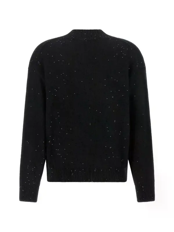 Brunello Cucinelli Sequin-embellished V-neck Sweater
